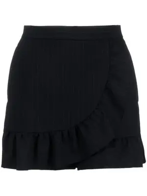 Red Valentino Ruffle-detail High-waisted Shorts