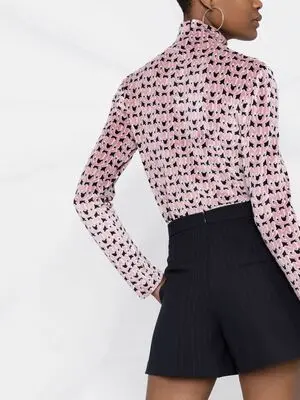 Red Valentino Ruffle-detail High-waisted Shorts