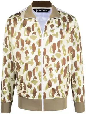 Palm Angels Desert Camo Logo Sports Jacket - Neutrals