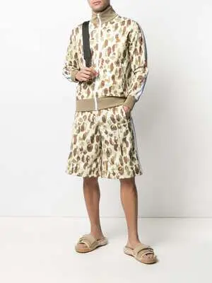 Palm Angels Desert Camo Logo Sports Jacket - Neutrals