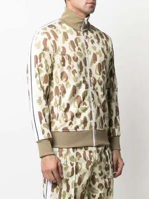 Palm Angels Desert Camo Logo Sports Jacket - Neutrals