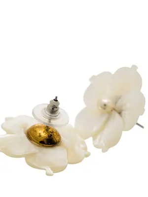 JENNIFER BEHR Mother-of-pearl Flower Stud Earrings