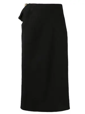 Versace Medusa Satin Midi Skirt