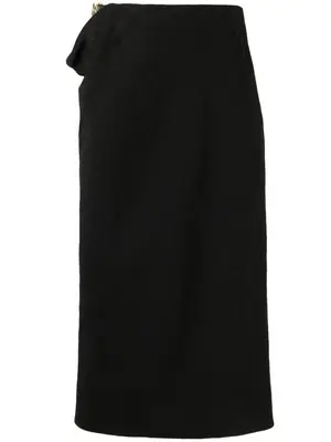 Versace Medusa Satin Midi Skirt