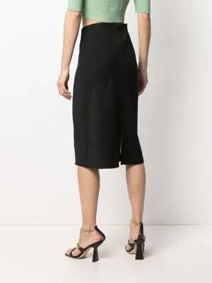 Versace Medusa Satin Midi Skirt