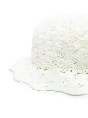 Red Valentino Woven Raffia Bucket Hat