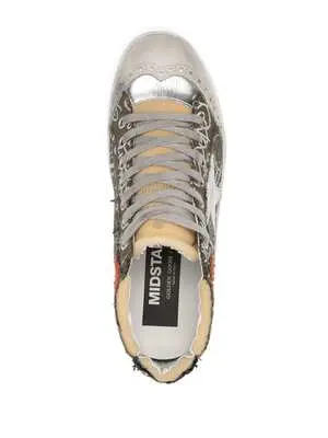 GOLDEN GOOSE Mid Star Lettering Print High-top Sneakers