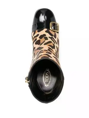 TOD'S Leopard Print Heeled Boots