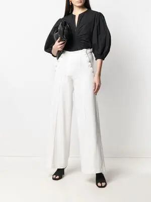 NUDE High-waisted Wide Leg Trousers