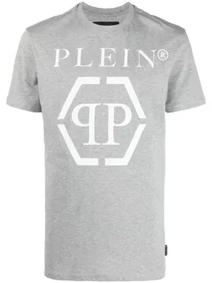 Philipp Plein Ss Hexagon Cotton T-shirt - Grey