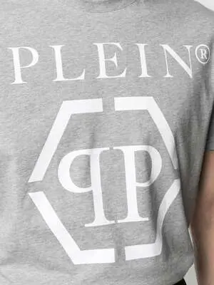 Philipp Plein Ss Hexagon Cotton T-shirt - Grey