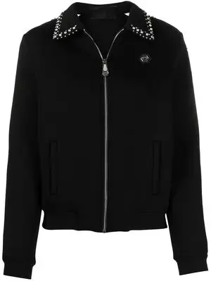 Philipp Plein Embellished Logo Bomber Jacket