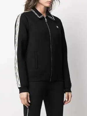 Philipp Plein Embellished Logo Bomber Jacket