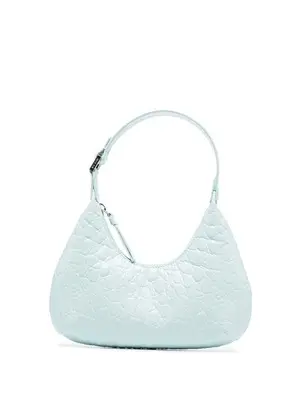 By Far Baby Amber Bag Crocodile-pattern - Blue