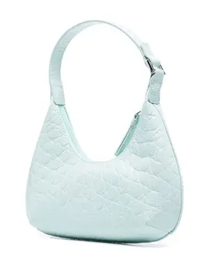 By Far Baby Amber Bag Crocodile-pattern - Blue