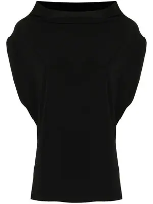Norma Kamali Wide-neck Sleeveless Top