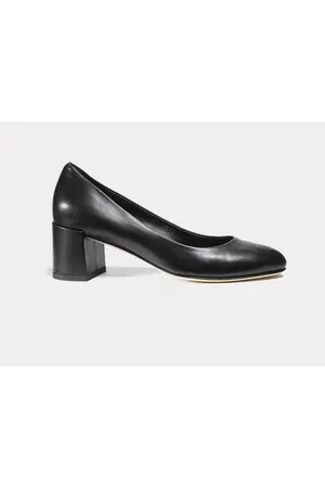 SANTM Chiaia Nappa Leather Heels - Black