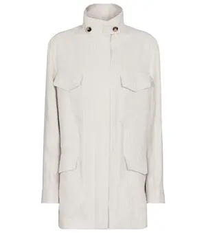Loro Piana Traveller Herringbone Linen Jacket