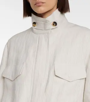 Loro Piana Traveller Herringbone Linen Jacket