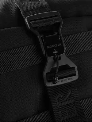 Moncler Argens Grosgrain-Trimmed Nylon-Ripstop Backpack - Black