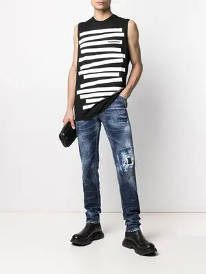 Dsquared2 Logo-print Striped Vest