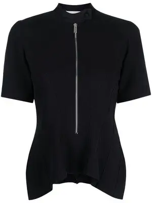 Stella McCartney Zip-fastening Draped Blouse - Black