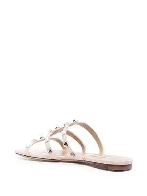 Valentino Garavani Rockstud Flat Sandals - Pink