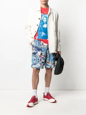 Iceberg Painterly-print Deck Shorts