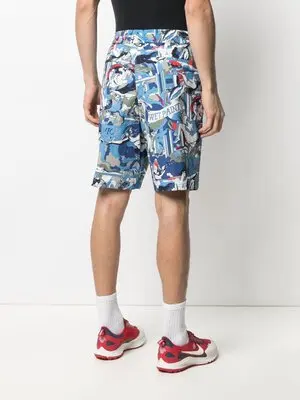 Iceberg Painterly-print Deck Shorts