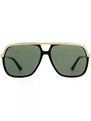 Gucci Navigator-frame Sunglasses - Green