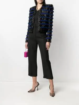 Balmain Sequin Embellished Fringed Jacket