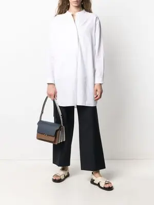 Woolrich Long-sleeve Band Collar Tunic - White