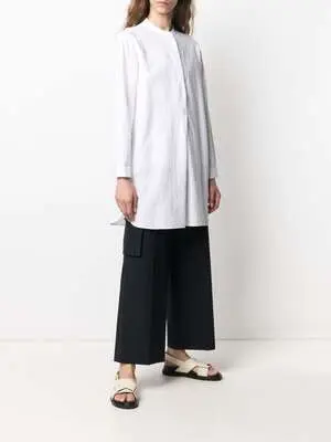 Woolrich Long-sleeve Band Collar Tunic - White