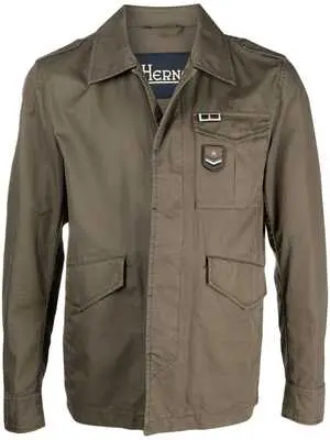 Herno Military Jacket With Patch Detail