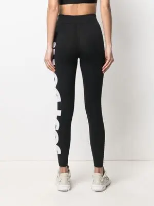 Nike High-rise Slogan Leggings - Black