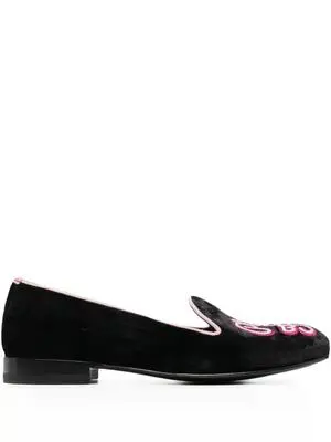 SCAROSSO X Brian Atwood Lady Nolita Slippers - Black