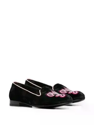 SCAROSSO X Brian Atwood Lady Nolita Slippers - Black