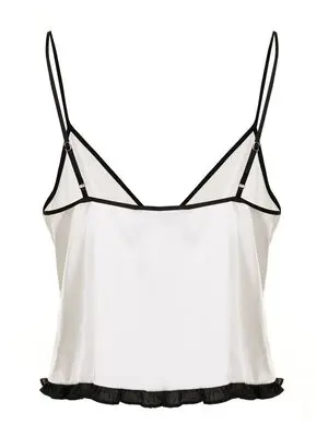 FLEUR DU MAL Silk Camisole Top - White