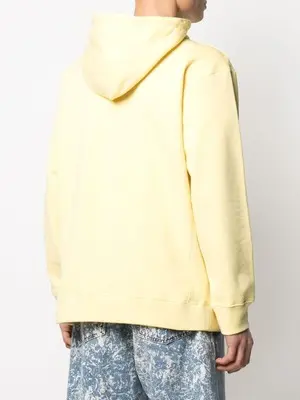 Opening Ceremony Warped Logo-print Cotton Hoodie - Yellow
