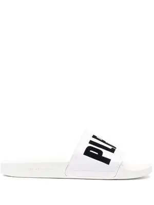 Philipp Plein Logo-print Slides - White