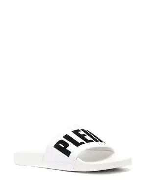 Philipp Plein Logo-print Slides - White