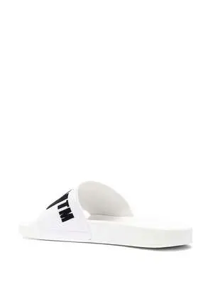 Philipp Plein Logo-print Slides - White
