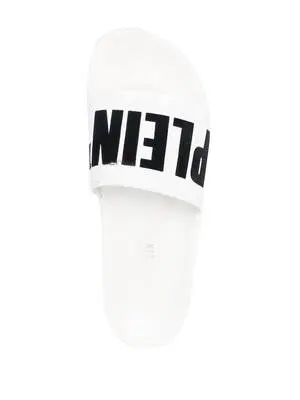 Philipp Plein Logo-print Slides - White