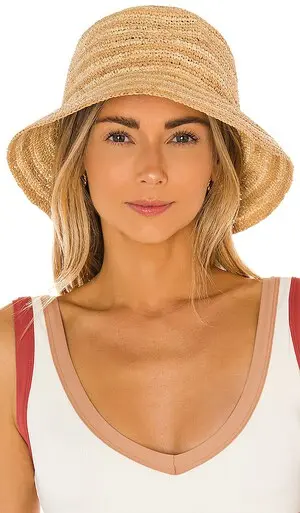L*Space Isadora Straw Hat - Natural Stripe
