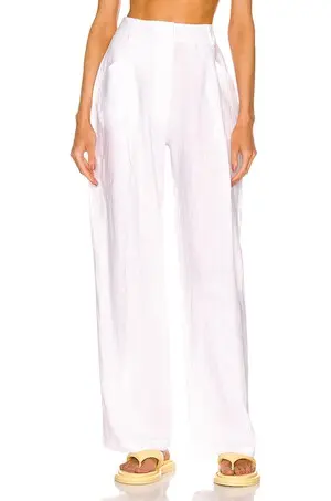 AEXAE Linen Trousers - White