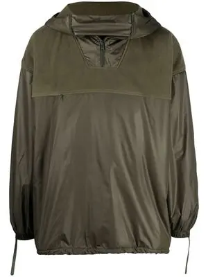 PARIA /FARZANEH Zip-up Panelled Hoodie - Green