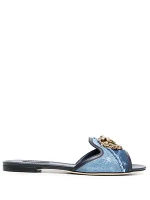 Dolce & Gabbana Slip-on Flat Sandals - Blue