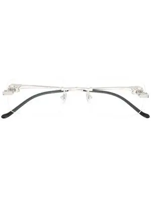 CARTIER Panthère Rectangle-frame Glasses - Silver