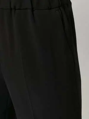 Alberto Biani Flared Crepe Trousers - Black