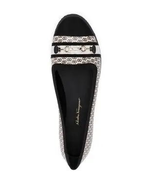 FERRAGAMO Kelsi Ballerina Shoes - Black